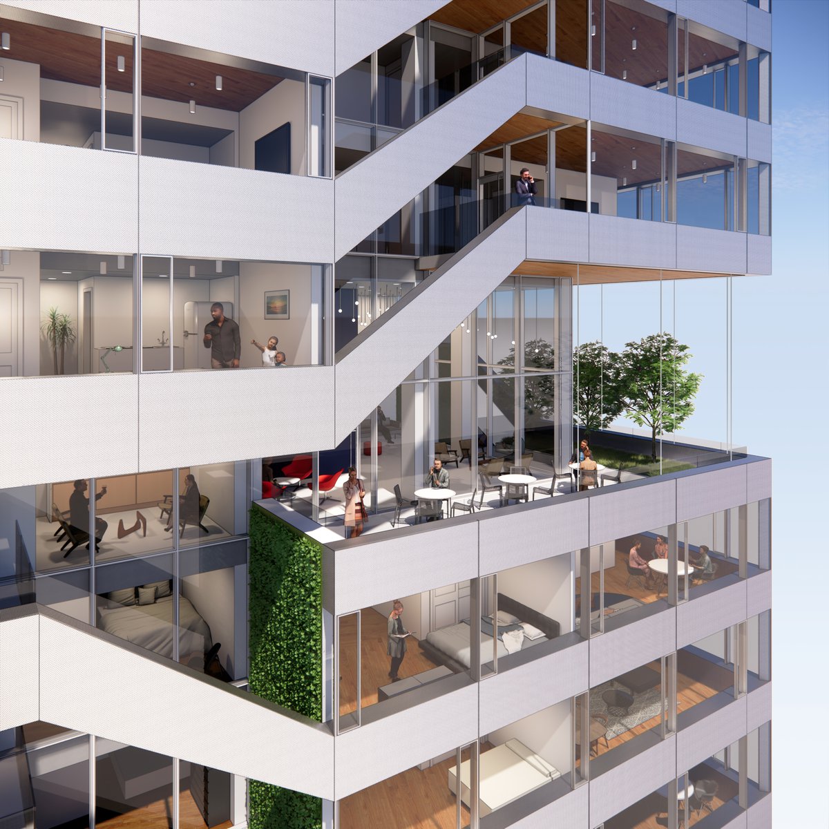 8x8 Tower — Design for Sustainable Living | Pei Cobb Freed & Partners