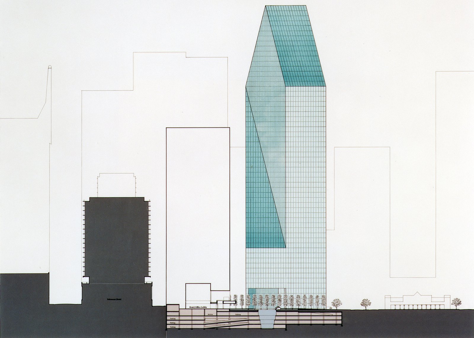 Fountain Place (originally Allied Bank Tower) | Pei Cobb Freed & Partners